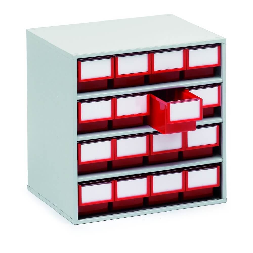 16 Drawer Storage Bin Cabinet - 400 x 300 x 395mm (WxDxH ...