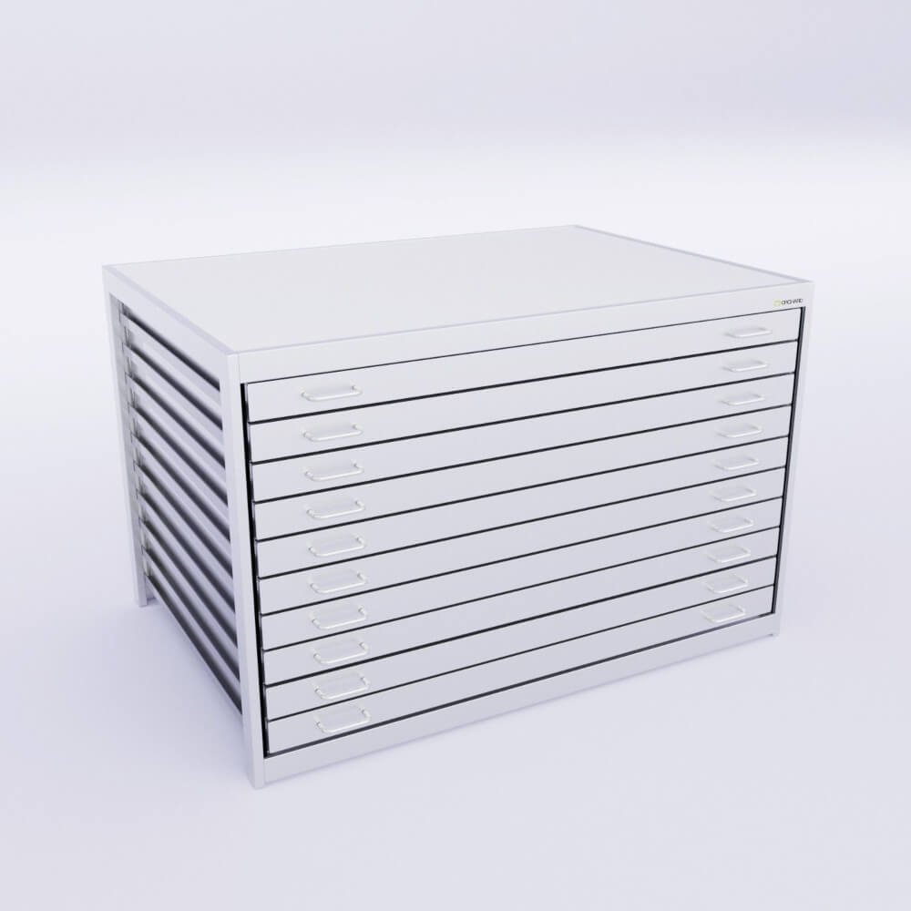 Orchard Metal Plan Chest A0 10 Drawer – Merlinindustrial