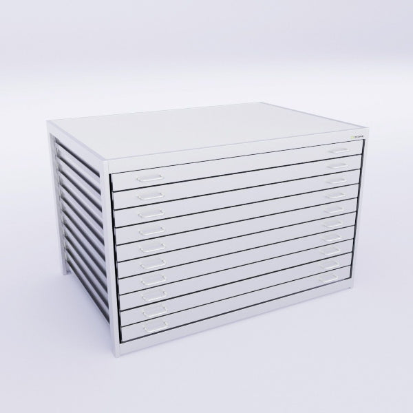 Orchard Metal Plan Chest A0 10 Drawer – Merlinindustrial