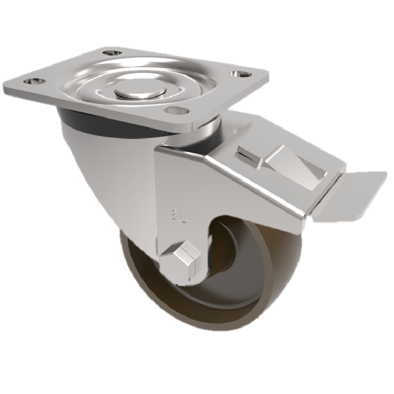 Cast Iron Plate Swivel Castor Brake 100mm 3500kg Load – Merlinindustrial