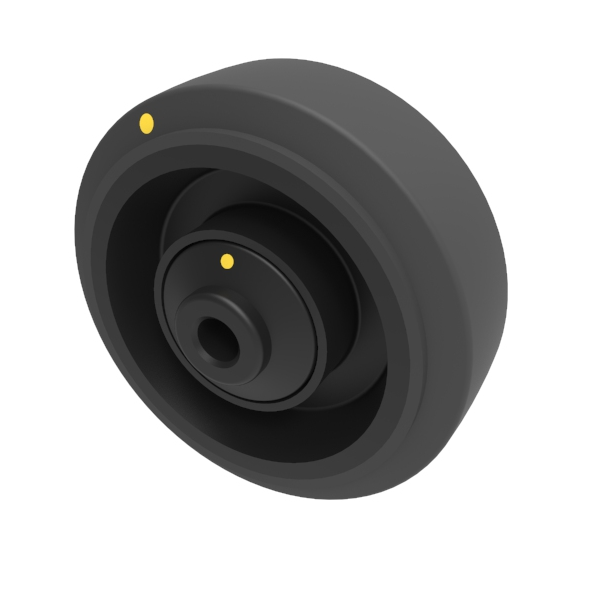Electrically Conductive Rubber 100mm Ball Bearing Wheel 200kg Load ...