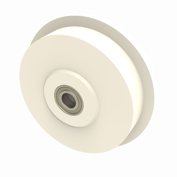 Nylon Flanged 250mm Ball Bearing Wheel 3000kg Load – Merlinindustrial