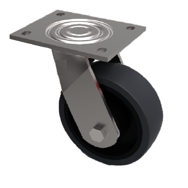 Cast Iron Plate Swivel Castor 150mm 500kg Load – Merlinindustrial