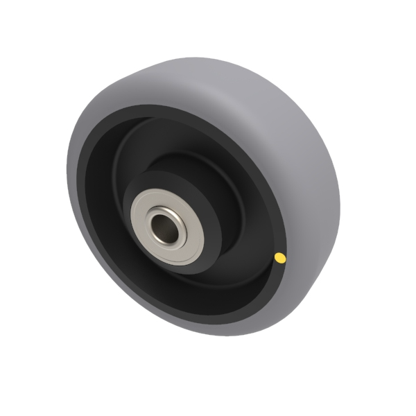 Electrically Conductive Rubber 75mm Ball Bearing Wheel 60kg Load ...