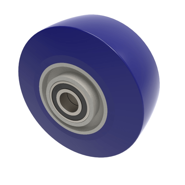 Soft Polyurethane 75 Shore A 100mm Ball Bearing Wheel 300kg Load ...