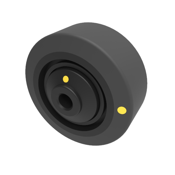 Electrically Conductive Rubber 80mm Ball Bearing Wheel 100kg Load ...