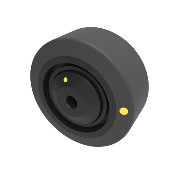 Electrically Conductive Rubber 80mm Ball Bearing Wheel 100kg Load ...