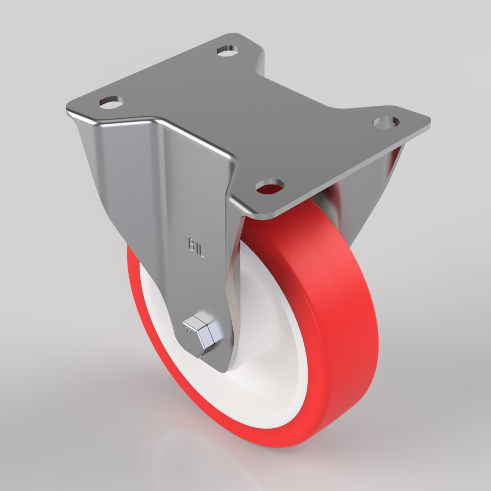 Polyurethane Fixed Castor 150mm 350kg Load – Merlinindustrial