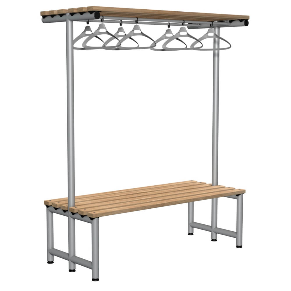 Double Sided Overhead Hanger Rail Cloakroom Unit – Merlinindustrial