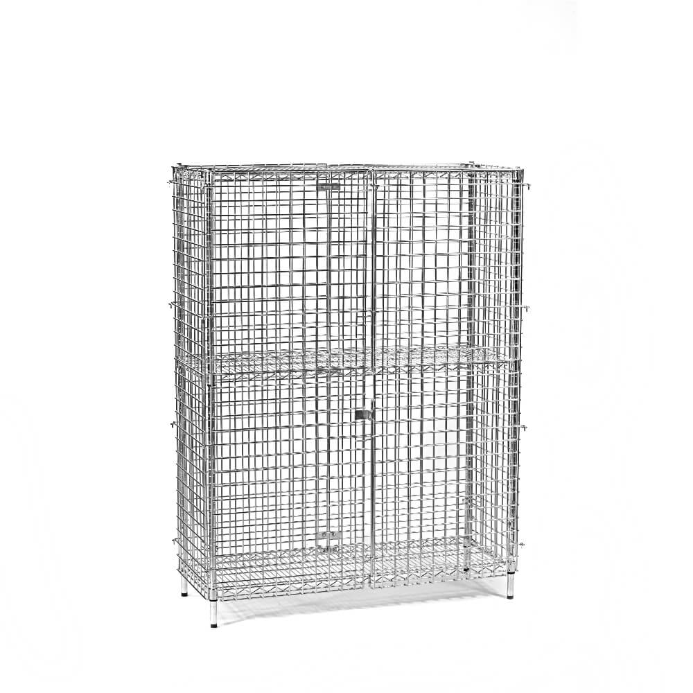 Chrome Wire Security Cage 2 Shelves – Merlinindustrial
