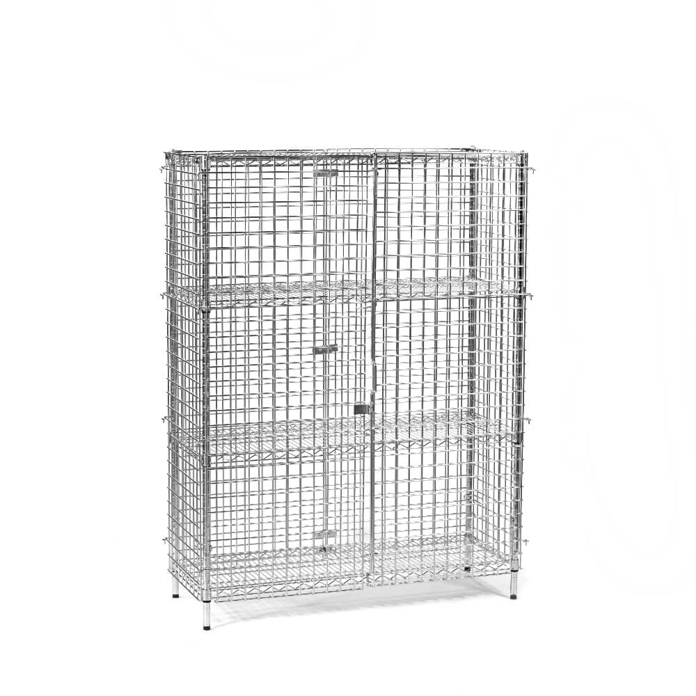Chrome Wire Security Cage 3 Shelves – Merlinindustrial