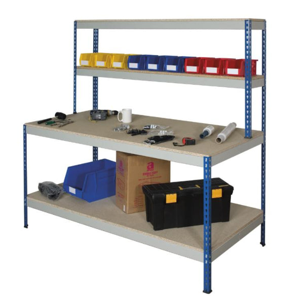 Rivet Workstation with Full Under Shelf – Merlinindustrial