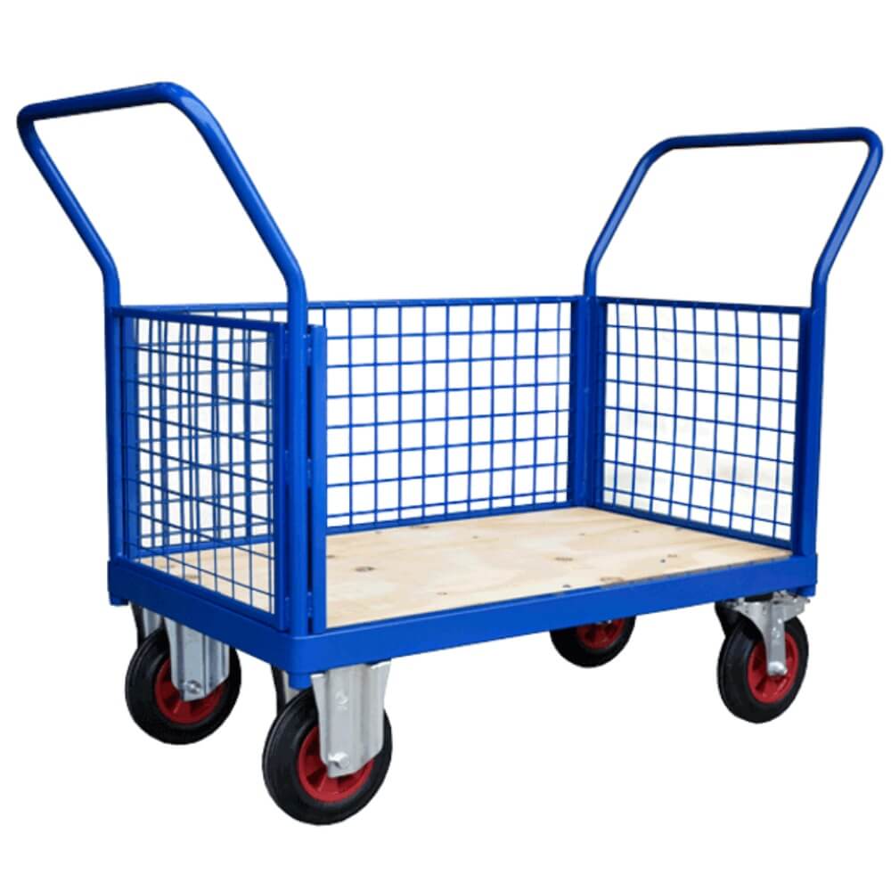 Platform Truck With 3 Removable Mesh Sides – Merlinindustrial