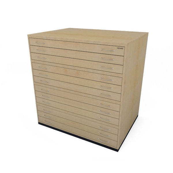 Traditional A0 12 Drawer Plan Chest MAPLE – Merlinindustrial